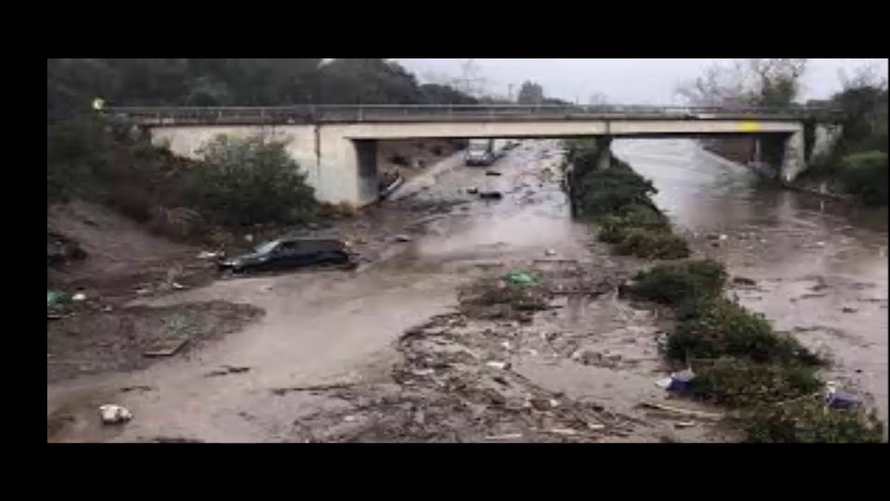 santa barbara mudslide - flooding in montecito - YouTube