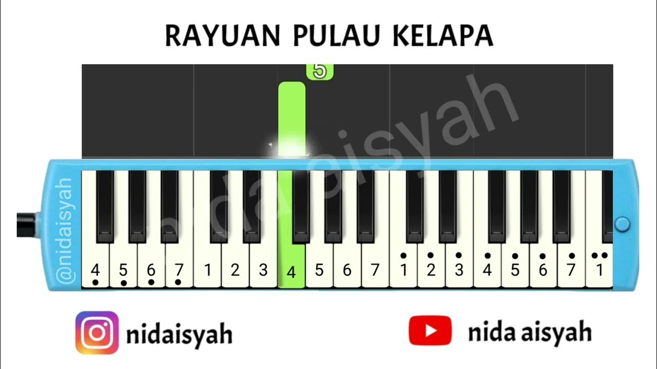 NOT ANGKA PIANIKA RAYUAN PULAU KELAPA | TUTORIAL MUDAH MAIN PIANIKA LAGU RAYUAN PULAU KELAPA ...