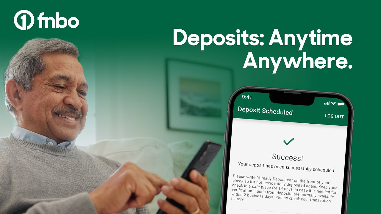 Make Mobile Deposits using FNBO's Banking App - YouTube