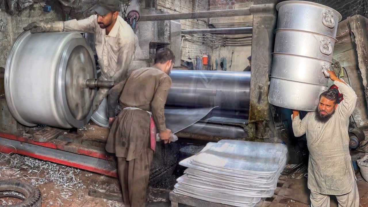 Amazing Mass Production of Cooking Pots | Aluminium Recycling into ...