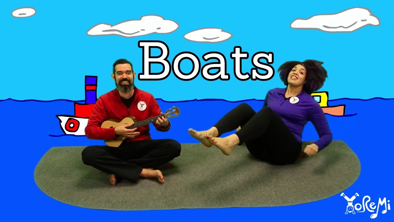 Boats (Boat Pose & Bow Pose, Animated) | Kids Yoga Music and ...