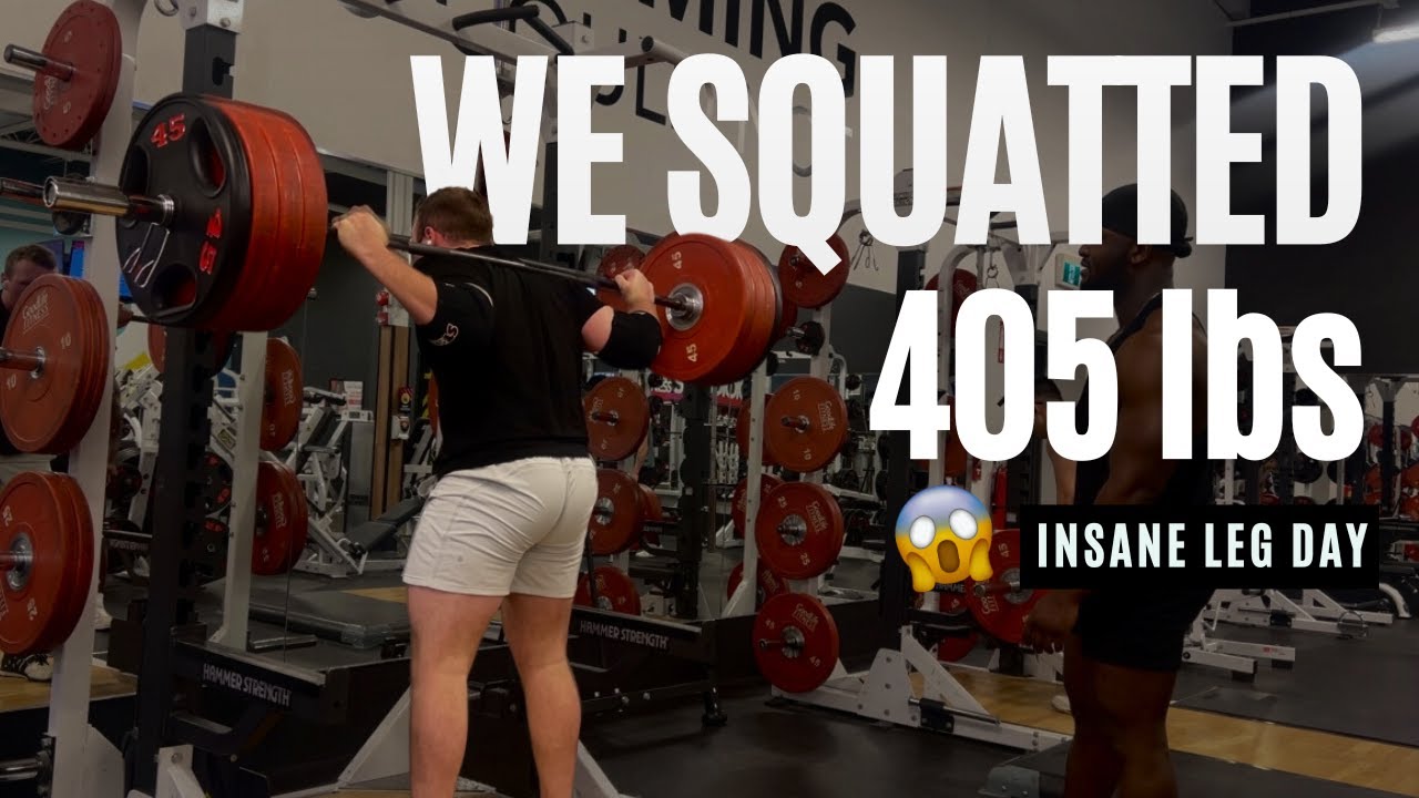 We Squatted 405lbs 😱 - YouTube