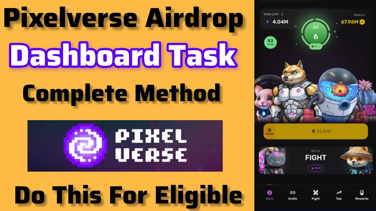 Pixelverse Dashboard Task | Wallet Connect | Airdrop Eligibility ...