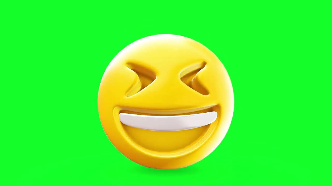 3D Lol Face Emoji Loop Green Screen Animation | Royalty-Free - YouTube