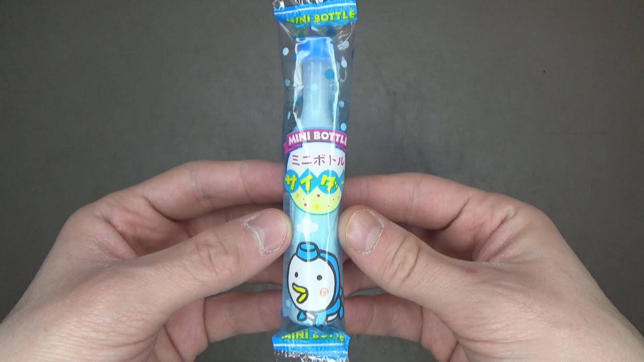 Taste Testing - Mini Bottle Of Cider Powder Candy - YouTube