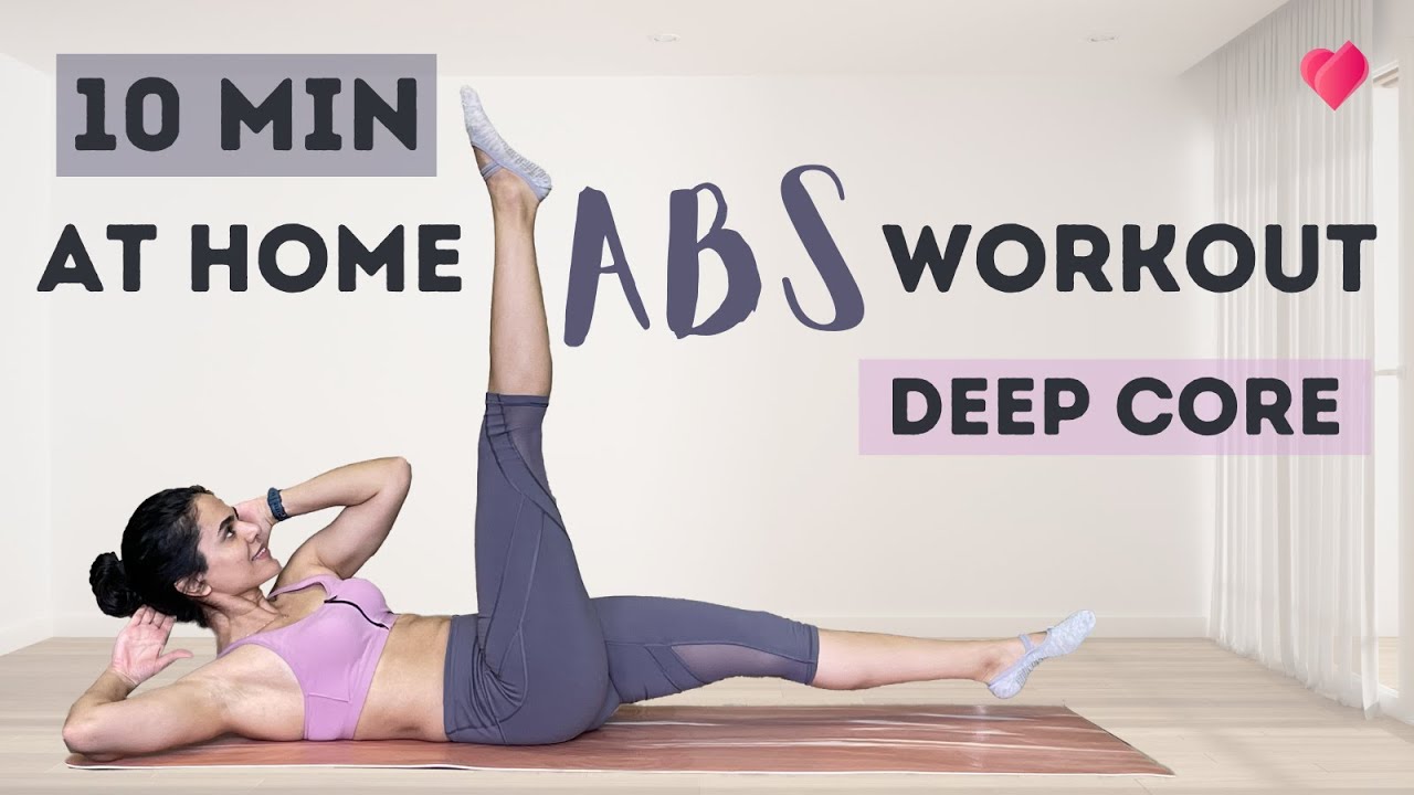 10 Min DEEP CORE - At Home ABS Workout - No Equipment - No Repeat - YouTube