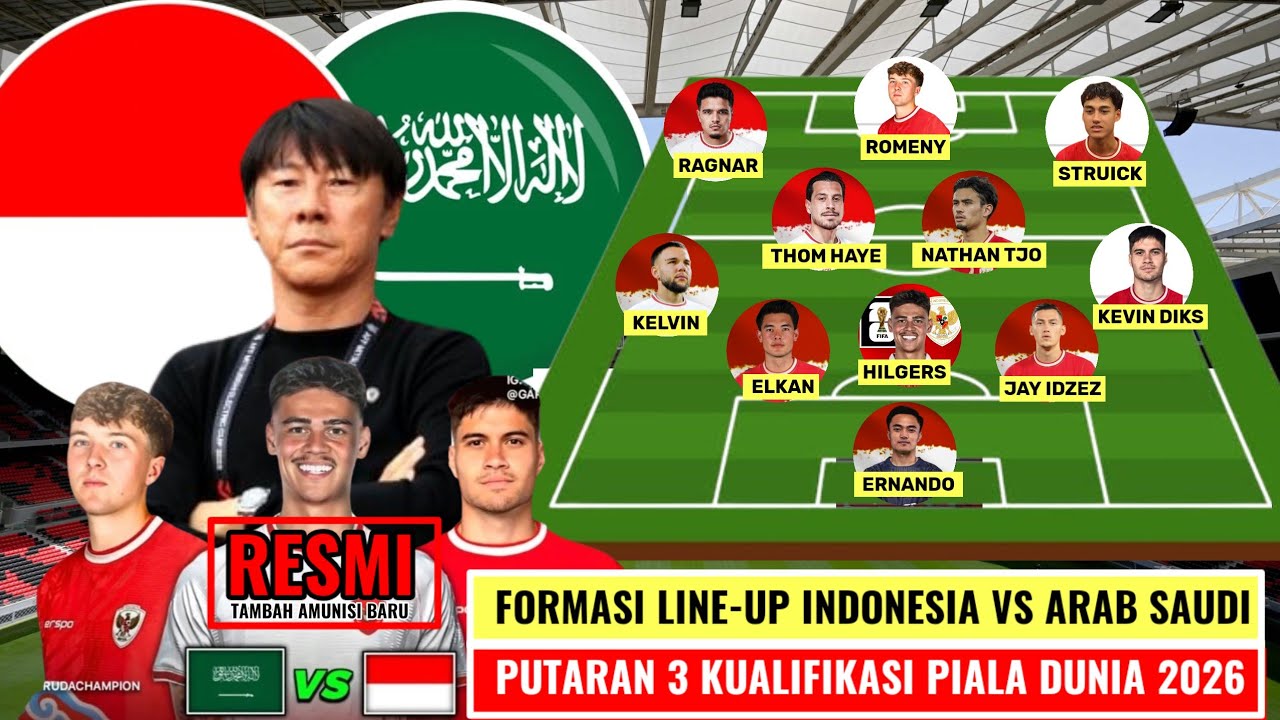 RESMI TAMBAH AMUNISI BARU ! FORMASI LINE-UP TIMNAS INDONESIA VS ARAB ...
