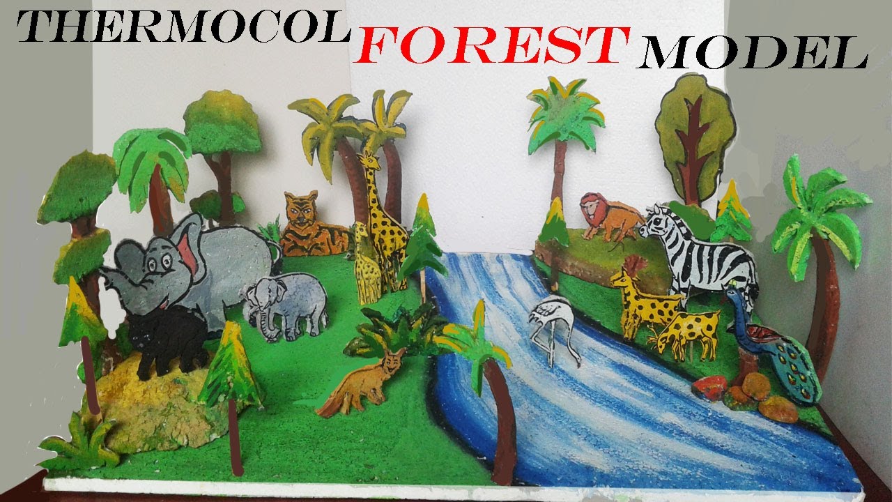 thermocol forest model - YouTube