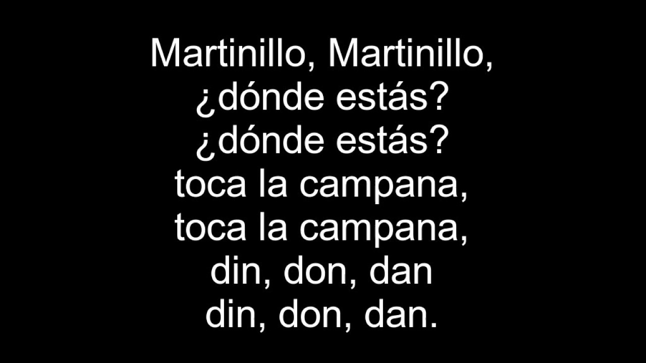 Martinillo Letra - Letra de Canción infantil - YouTube