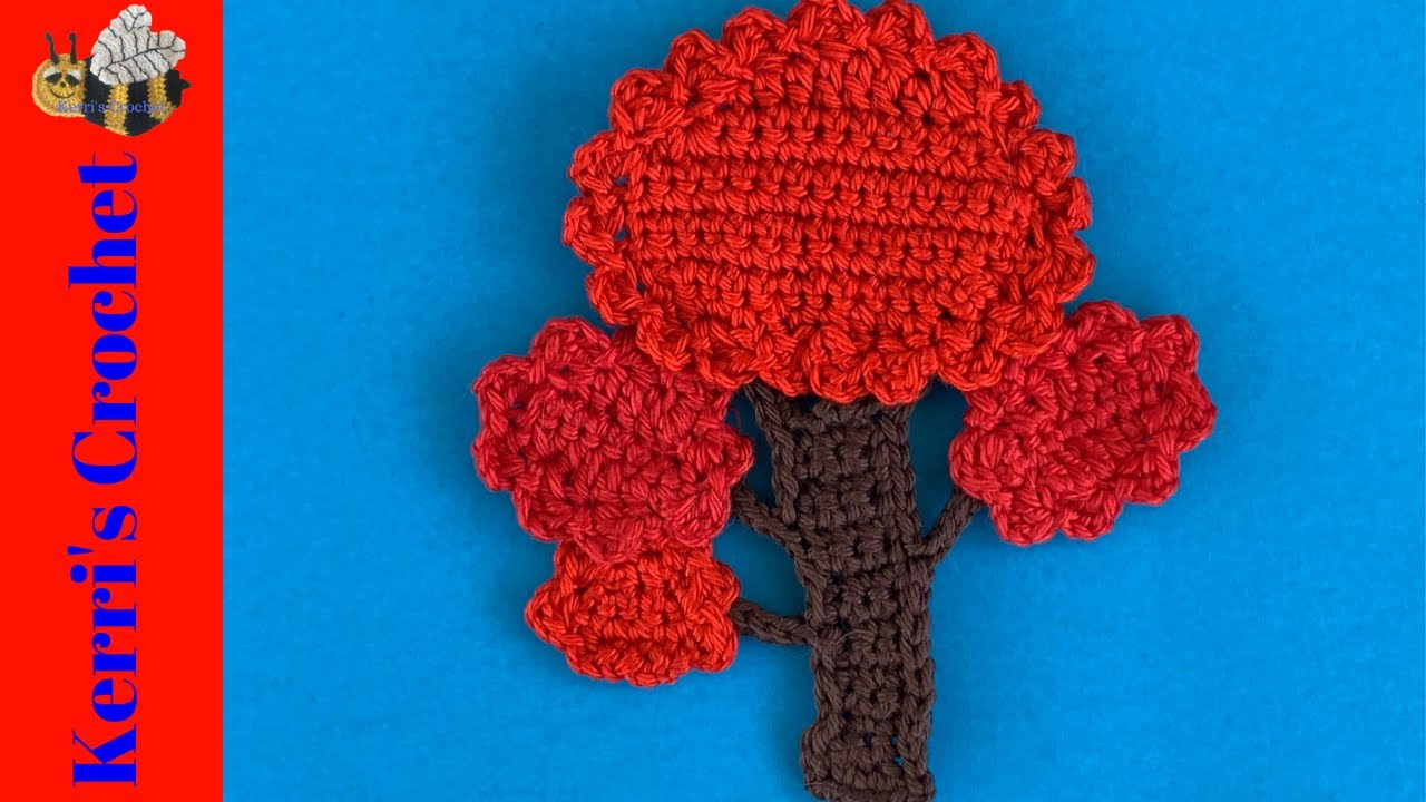 Crochet Tree Tutorial – Crochet Applique Tutorial - YouTube