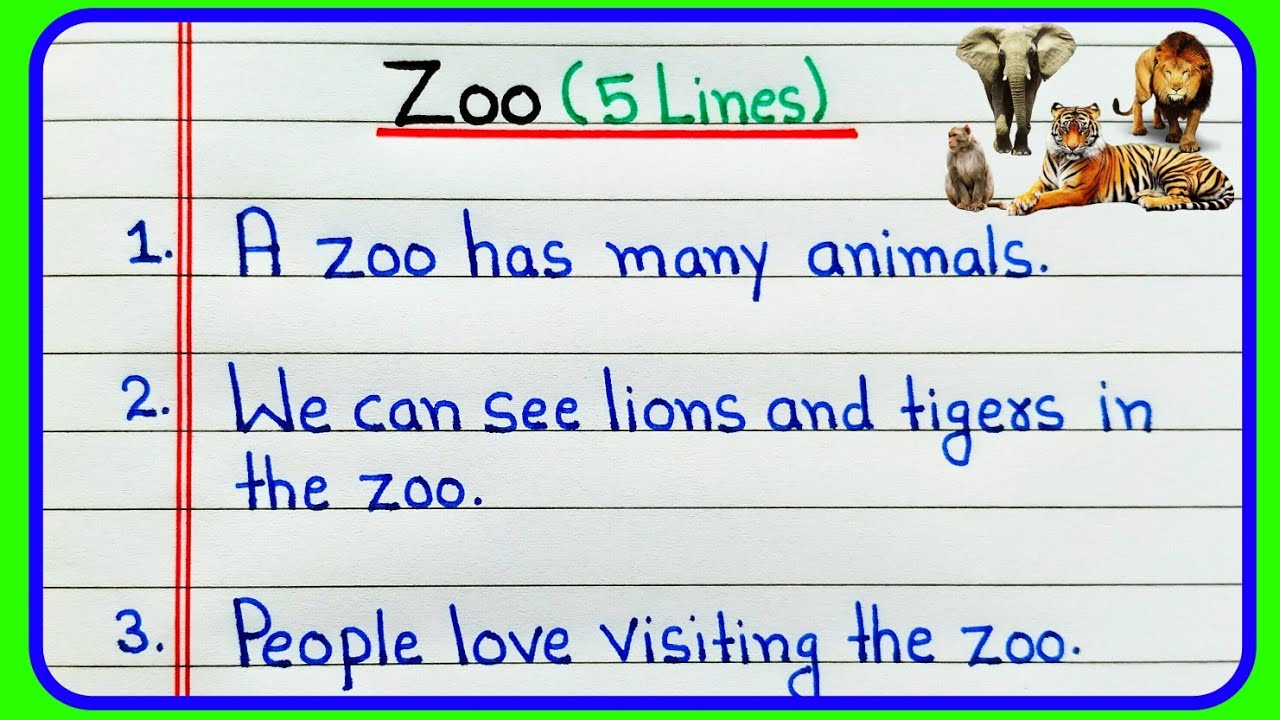 5 lines essay on Zoo in English | Essay on Zoo | Zoo essay in English 5 ...