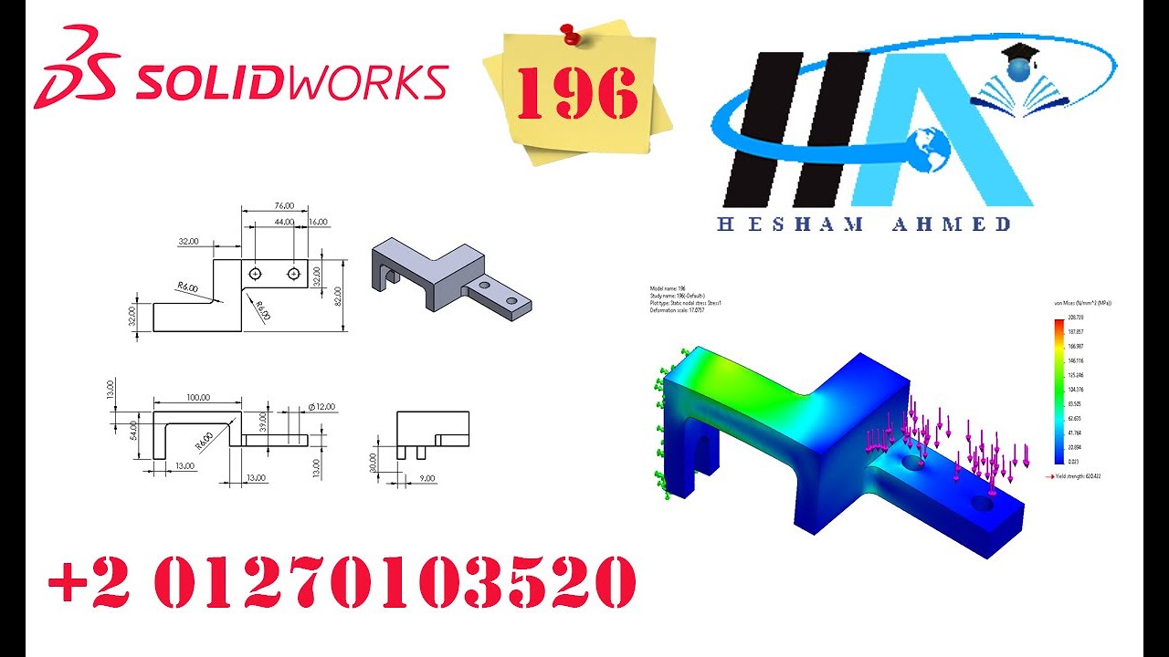 Solidworks Exercises || Exercise No. 196 || Part model + Drawing ...