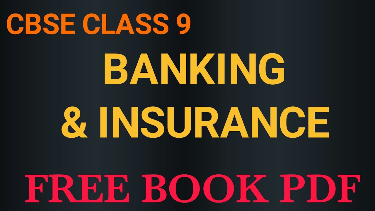CBSE Class 9 Banking & Insurance Book Pdf | *Link in Description* - YouTube