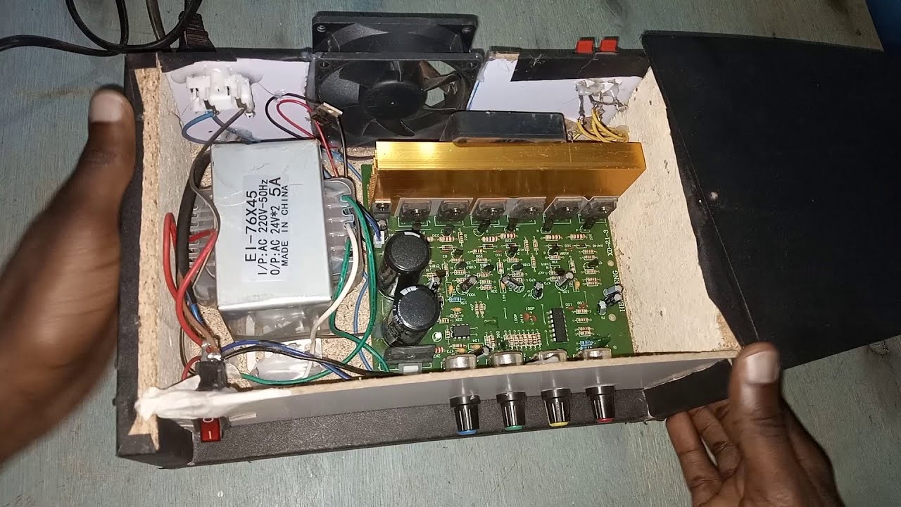 Green amplifier board power output - YouTube