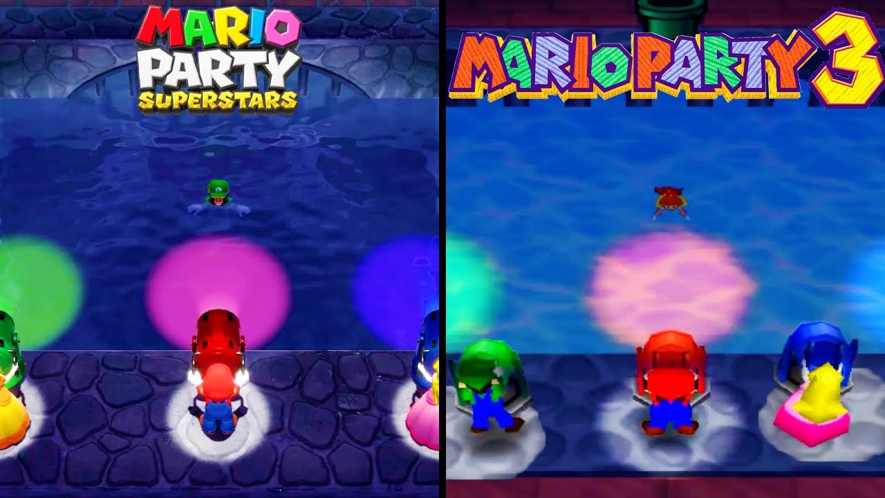 Evolution of Spotlight Swim in Mario Party (2000-2021) - YouTube