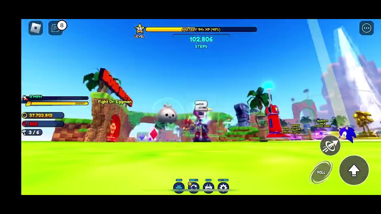 Roblox: Sonic Speed Simulator Reborn: Green Hill Time Trial 3: Rusty ...