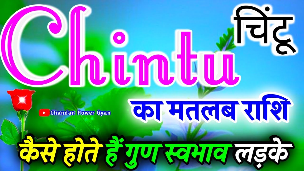 Chintu Naam Ka Rashi 🌹 चिंटू नाम के लड़के कैसे होते हैं🌹 Chintu name ...