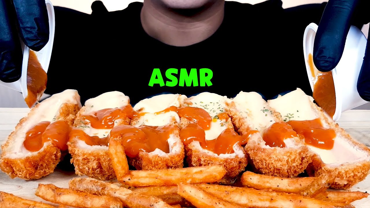 ASMR CHEESE PORK CUTLET MUKBANG EATING SOUNDS (NO TALKING) - YouTube
