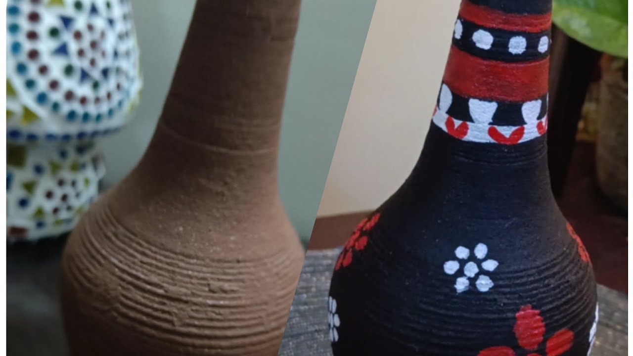 Old Clay Pot Painting Idea| How to make beautiful flower pot | Easy ...