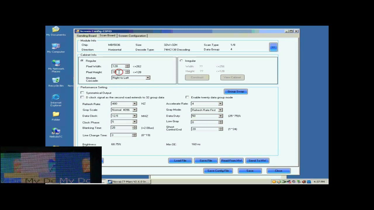 NovaLCT Mars Screen configure - YouTube