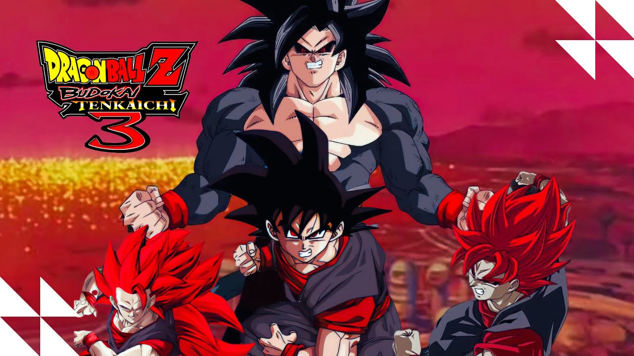 DRAGON BALL Z BT3 HISTORY MODE #28 EVIL GOKU ALL FORMS VS GOTEN, VEGETA ...