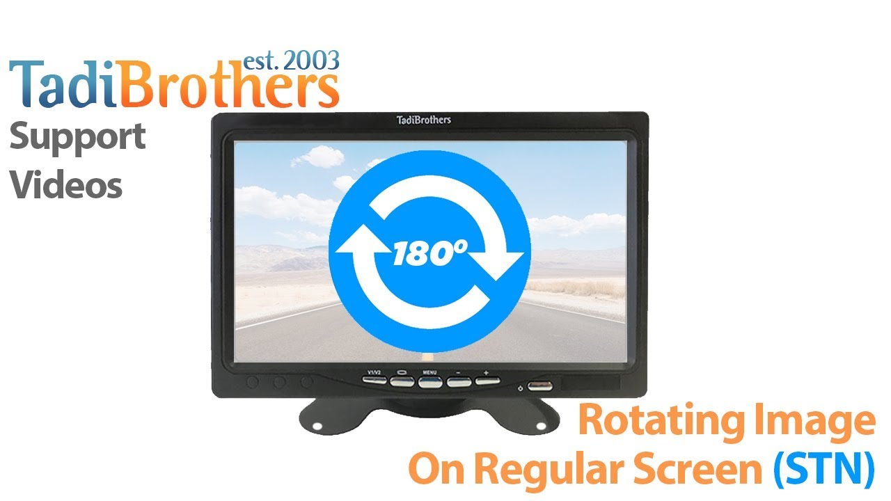 Rotating and reversing a rear view screen for a backup camera - YouTube