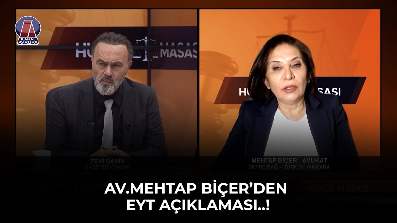 AV. MEHTAP BİÇER'DEN EYT AÇIKLAMASI..! - HUKUK MASASI 29.12.2022 ...