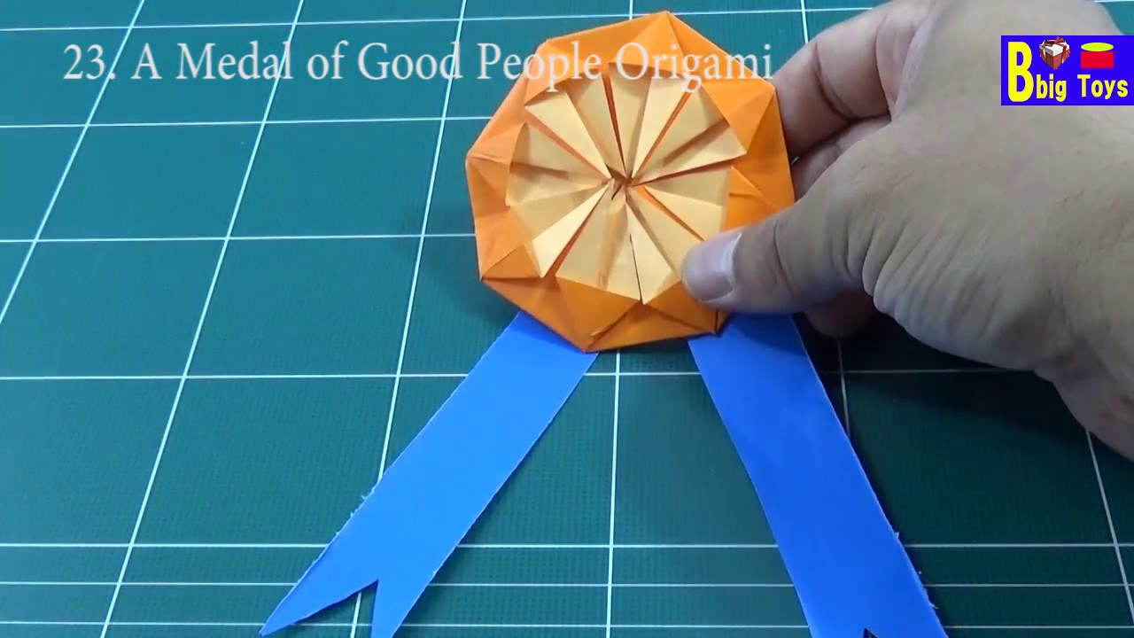 easy origami #23 origami medal of good pepole - YouTube