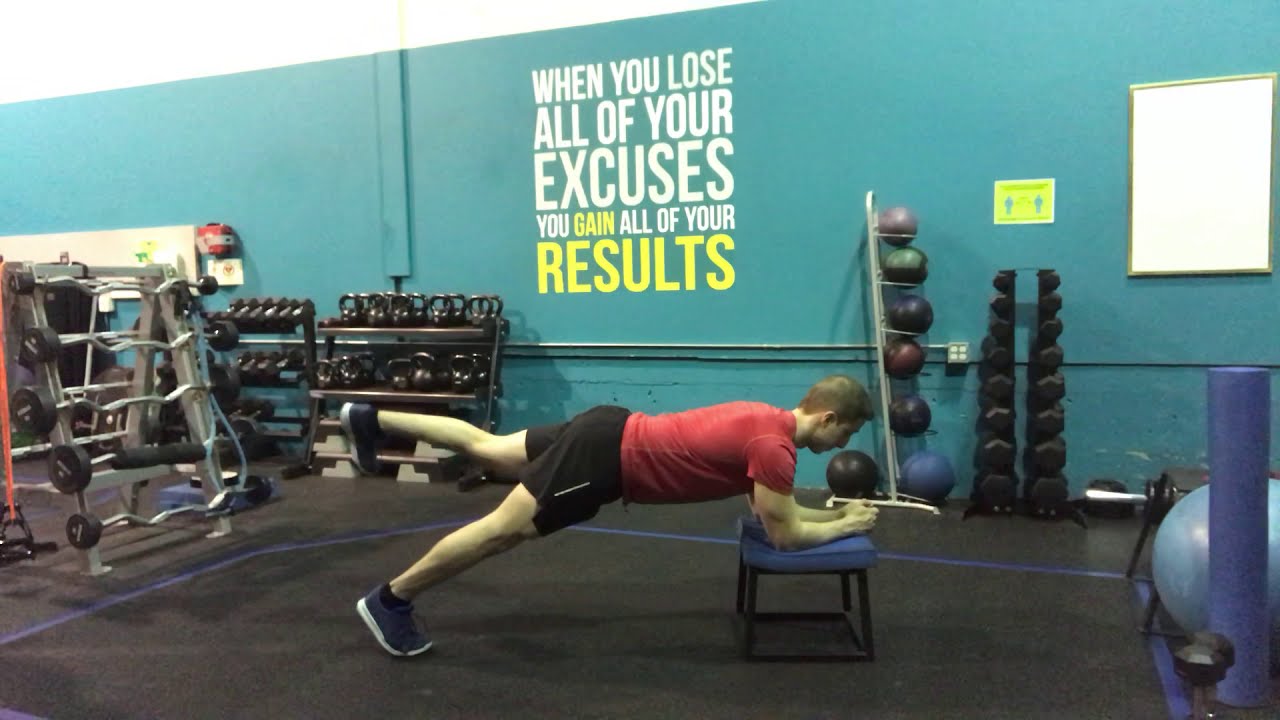 Elevated Forearm Plank with Alt Leg Lift - YouTube