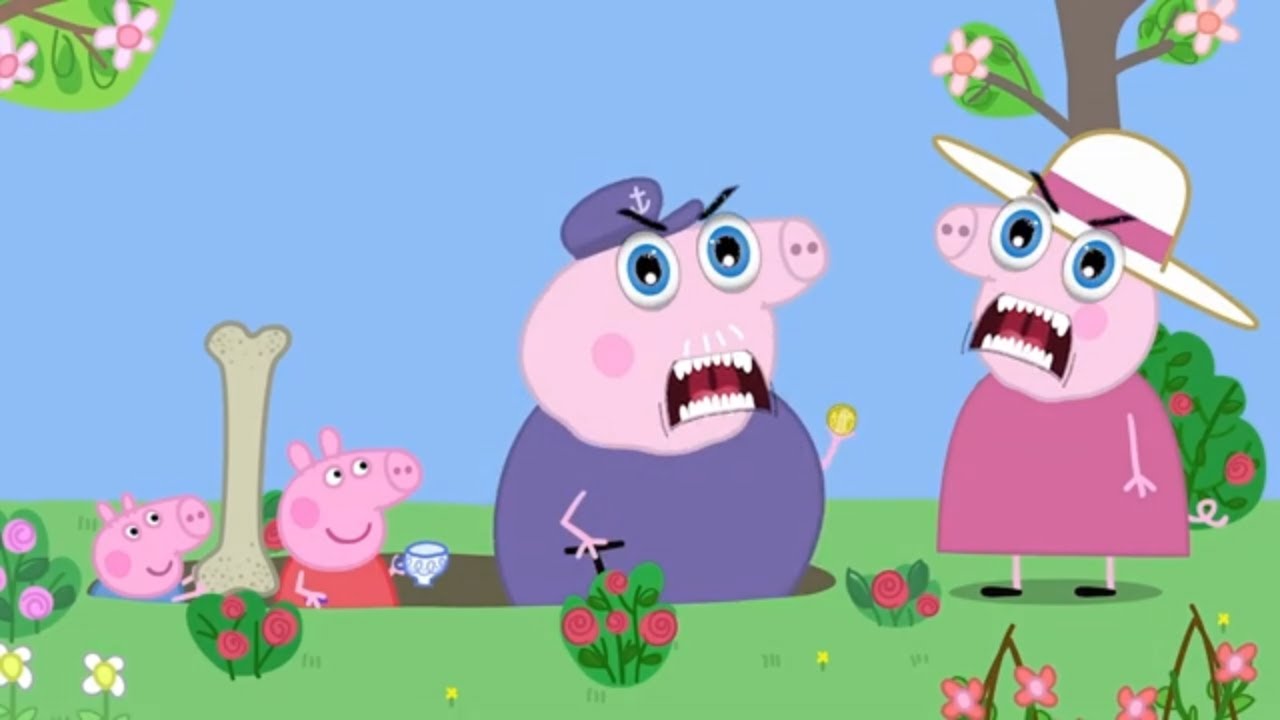 Peppa Pig | Grandpa Pig's Pond | Angry face Version Video Effects - YouTube