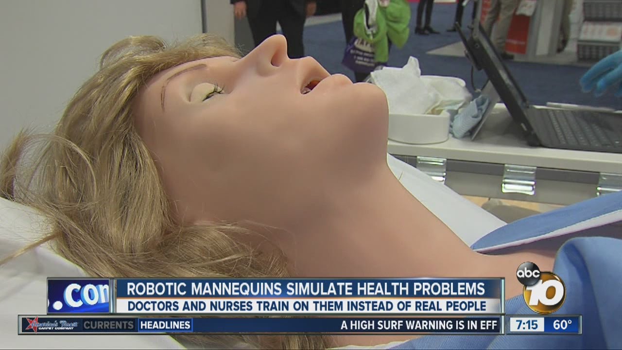 Robotic mannequins simulate health problems - YouTube