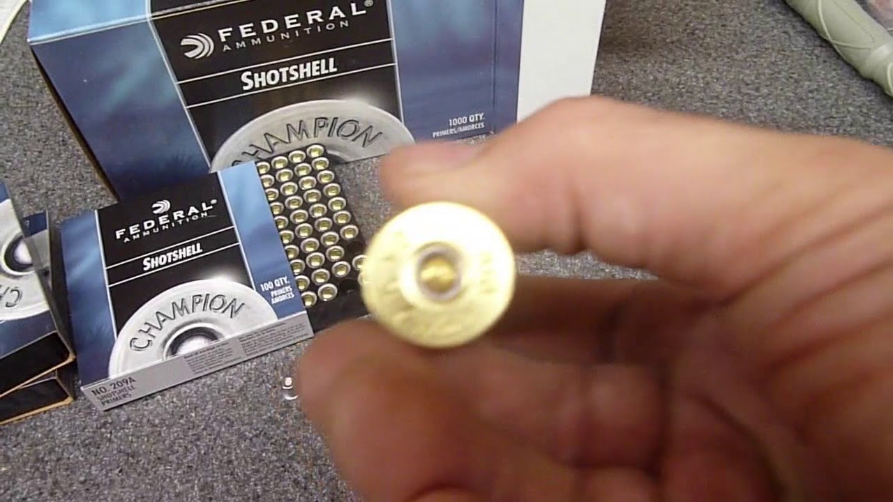 Fed 209A primer falling out of a Rio hull. - YouTube