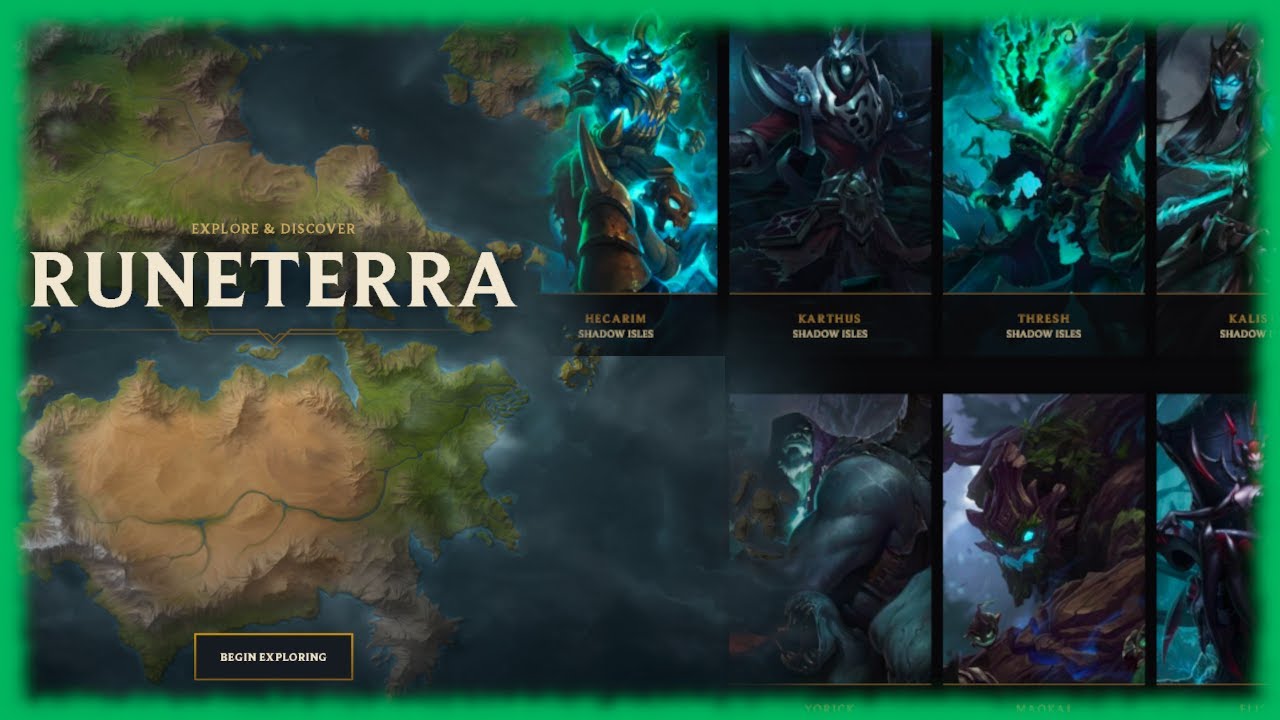 League Of Legends | Runeterra Interactive Map Explore - SHADOW ISLES ...