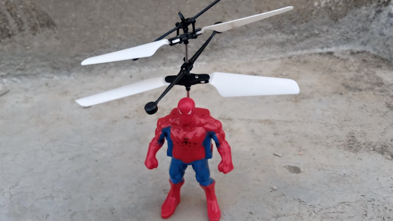 Unboxing of powerful Spider Man helicopter and flying test - YouTube