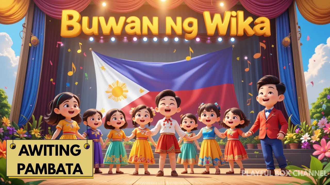 Awiting Pambata | Wikang Mahal, Bayan ko Filipino Tagalog Song | Buwan ...