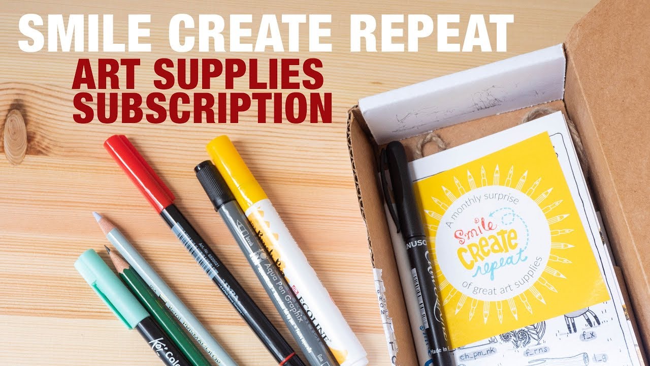 Smile Create Repeat sent me an art supplies box - YouTube