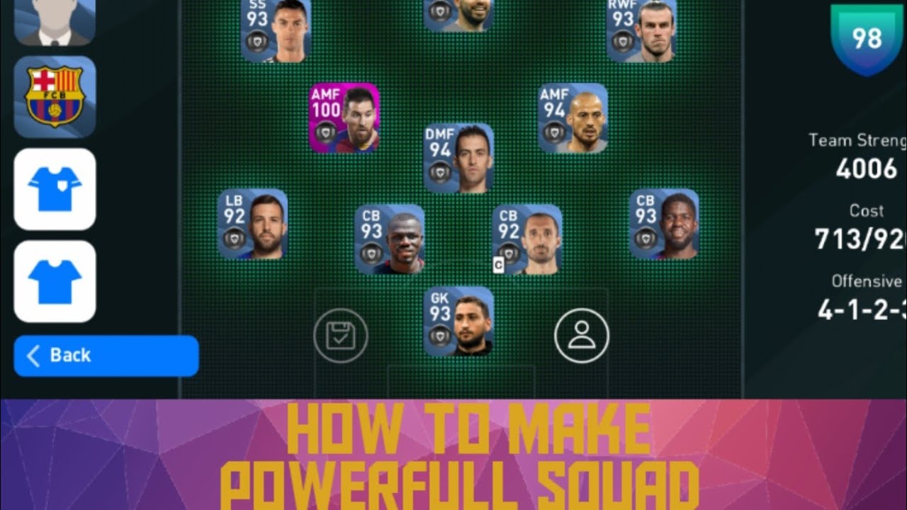 How to build powerfull squad in pes - YouTube