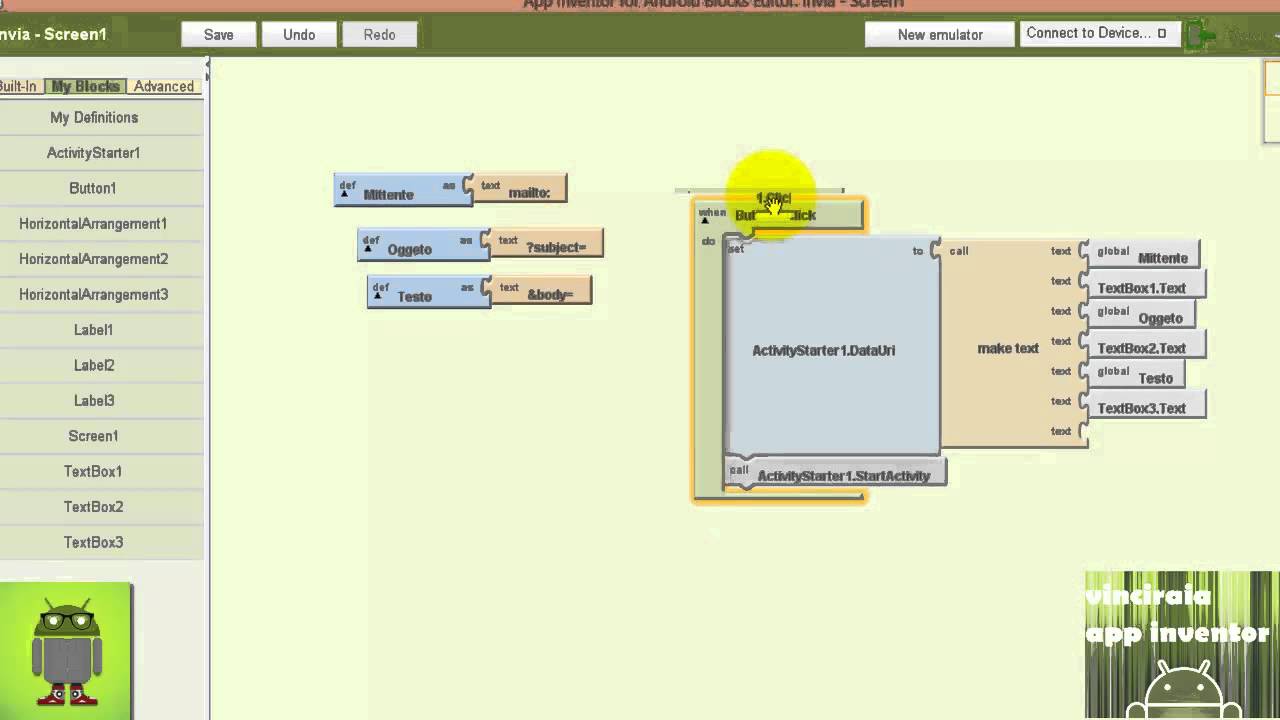 Tutorial 5 - Inviare email da Gmail con App Inventor - YouTube
