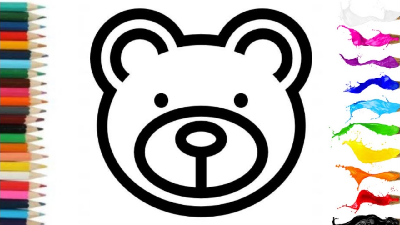 HOW DRAW DEDDY BEAR FACE FOR KIDS/LEARN STEP BY STEP - YouTube