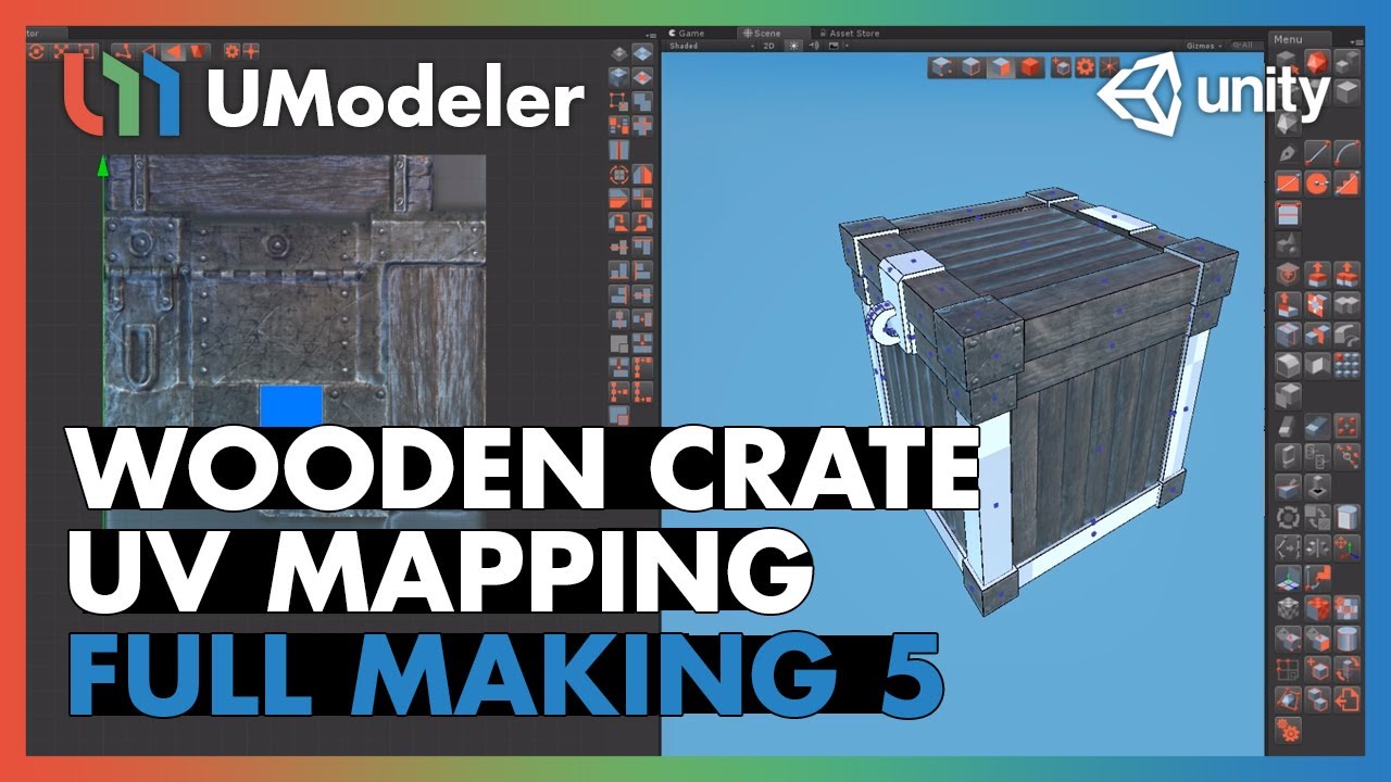 Wooden Crate : UV Mapping 5/8 - UModeler Full Making Video - YouTube