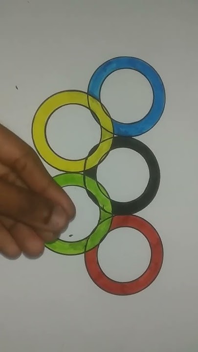 how to draw Olympic rings 👆🏻👆🏻👆🏻👆🏻👆🏻👆🏻👆🏻👆🏻👆🏻👆🏻 - YouTube