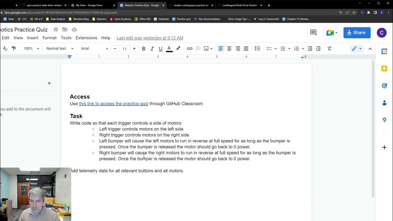 Tank Drive Coding practice quiz - YouTube