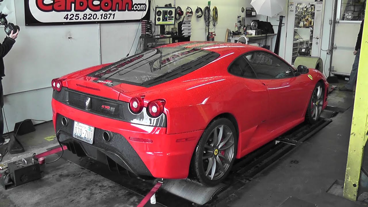 Red 430 SCUDERIA FERRARI on the DYNO! - YouTube