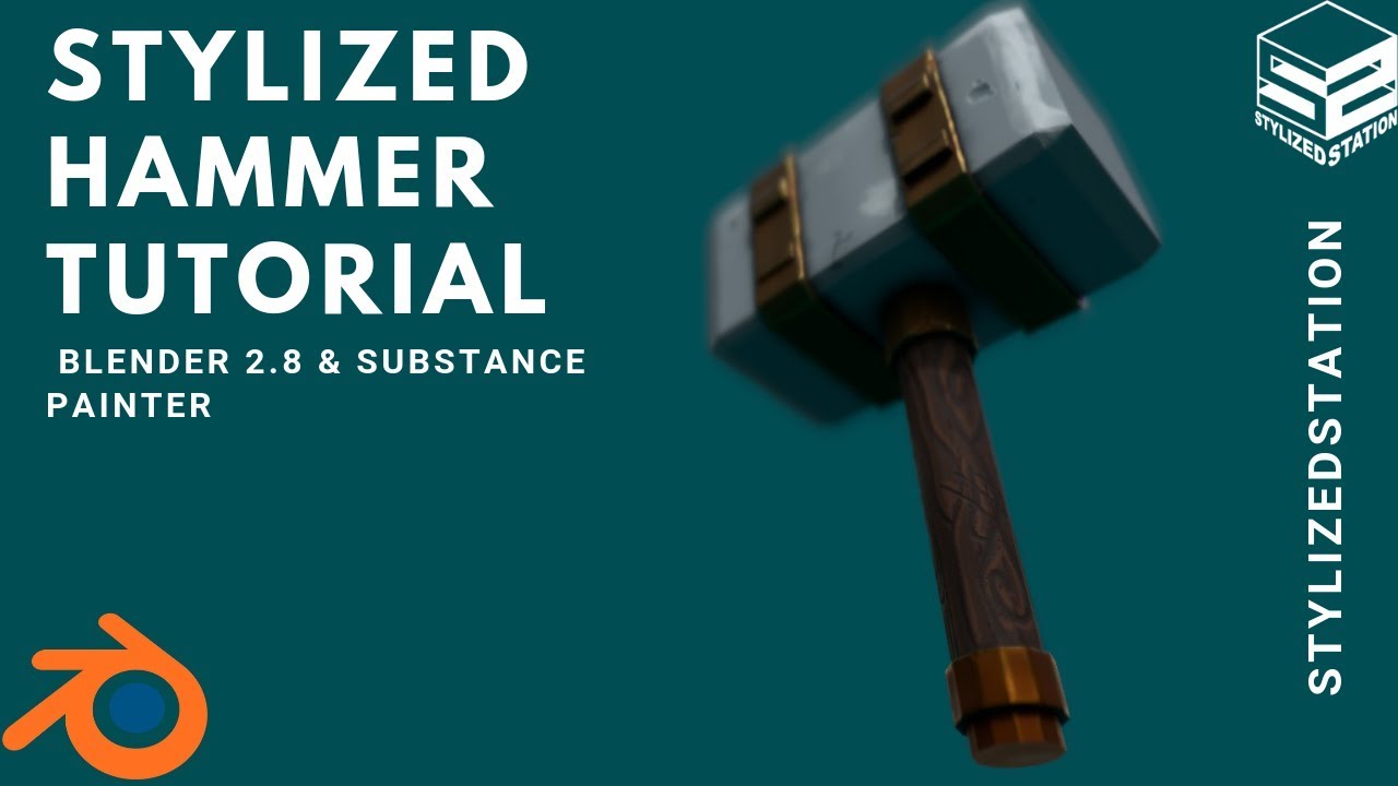 SPEED TUTORIAL: Stylized Weapon in Blender & Substance Painter [Model ...