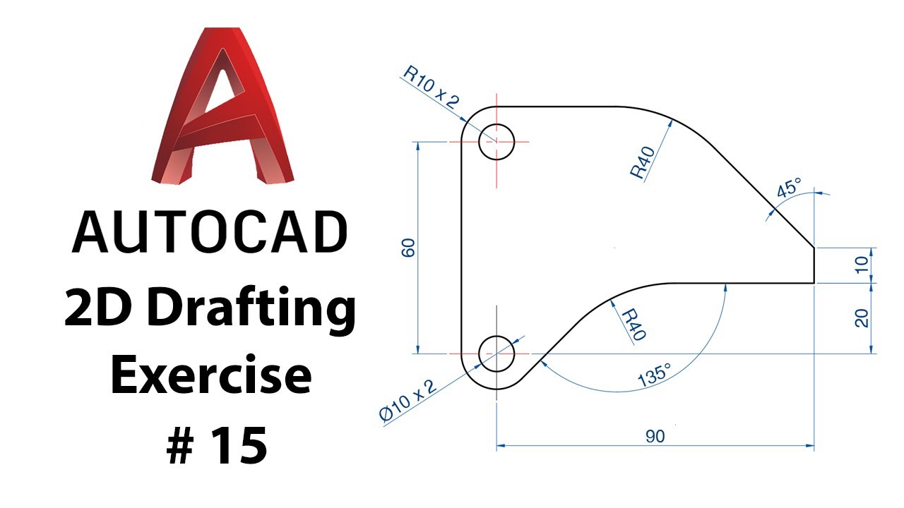 AutoCAD 2D Drafting Exercise # 15 - Basic to Advance in Hindi - YouTube