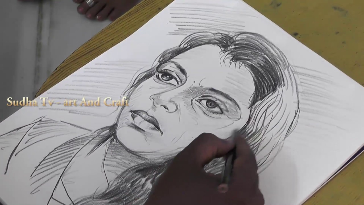 DRAWING LIVE PORTRAITS | ART & Drawing With Real Photos | HOW TO ...