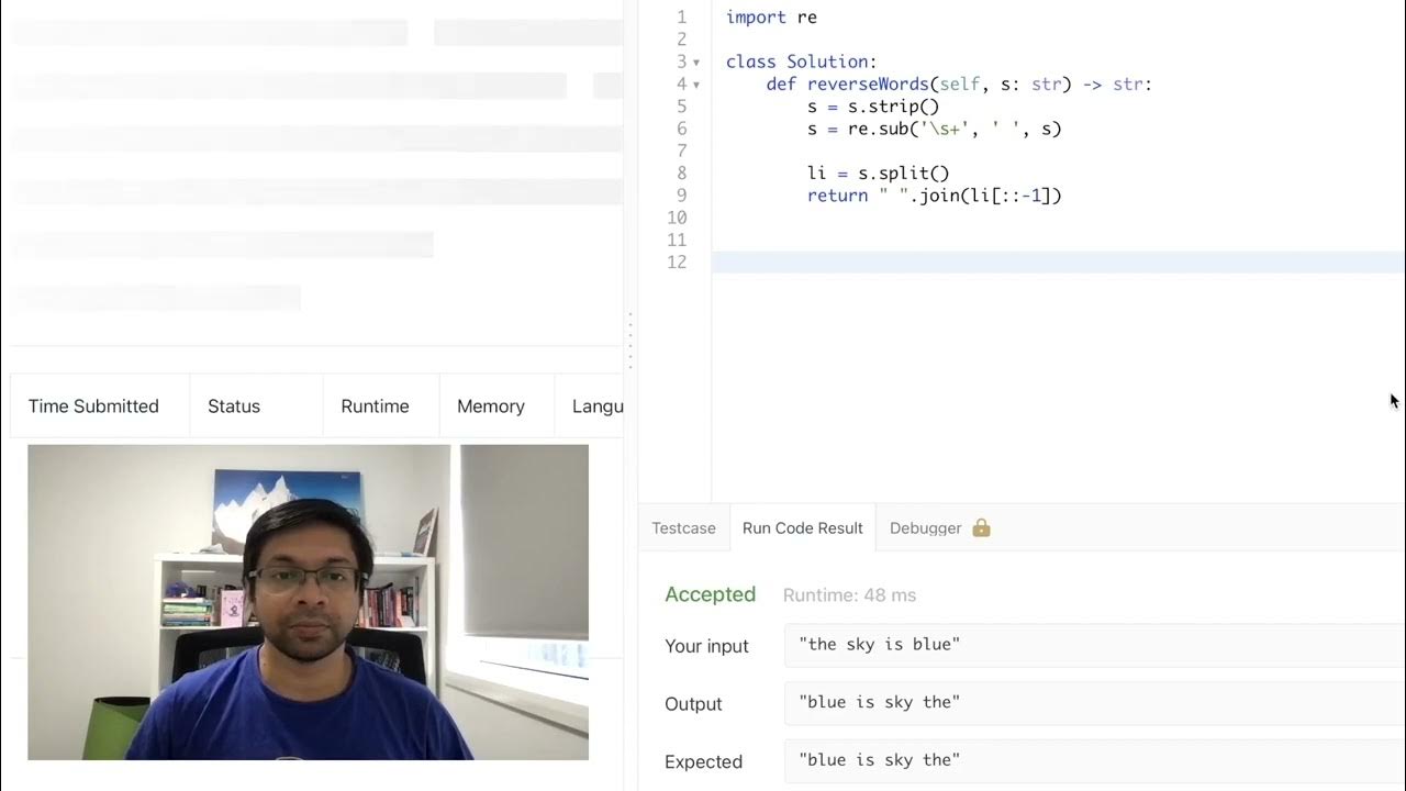 Reverse Words in a String - Coding Interview Course - YouTube
