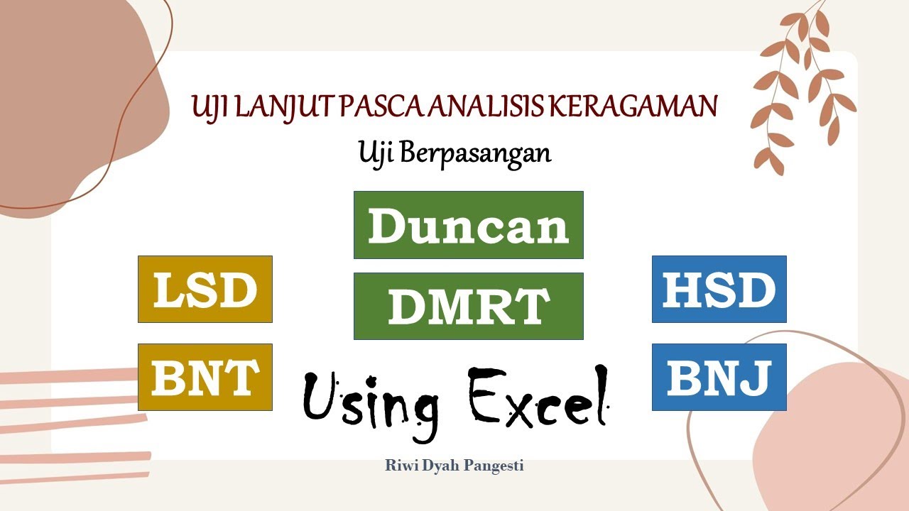 Uji Lanjut Duncan, BNJ, BNT - RanCob Uji Pasca Analisis Keragaman ...