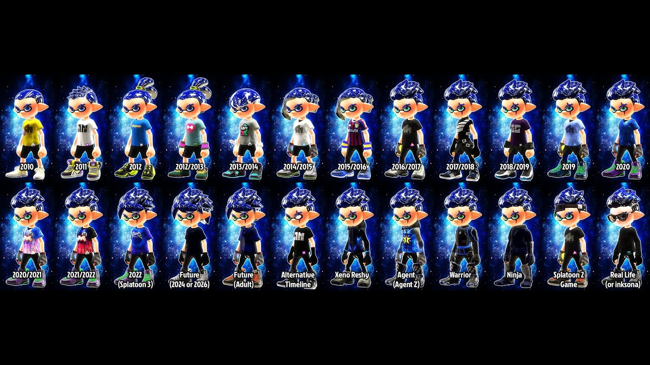 Evolution of my Splatoon OC - YouTube