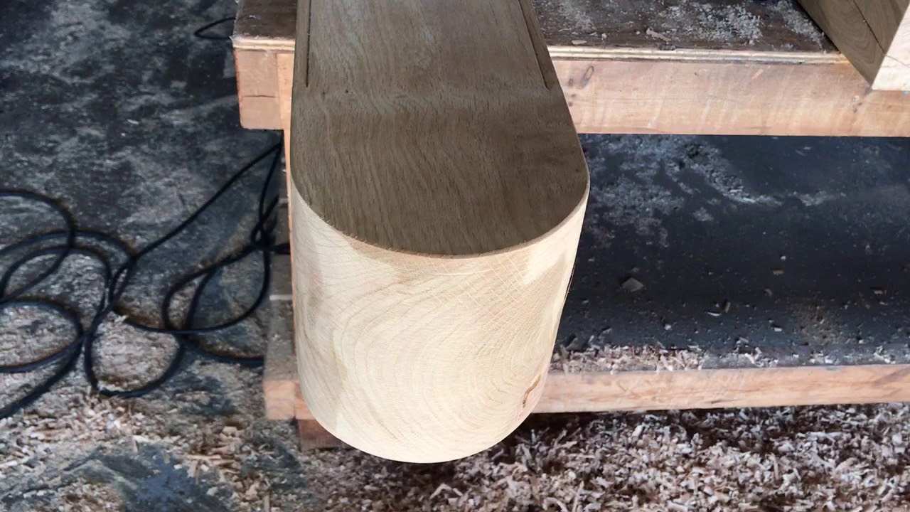 Round top oak posts - YouTube
